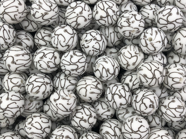 15mm STAT Stethoscope Silicone Printed Beads – USA Silicone Bead Supply ...