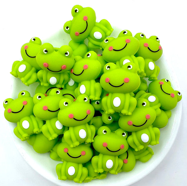 Frog 3D Silicone Focal Beads – USA Silicone Bead Supply Princess Bead ...