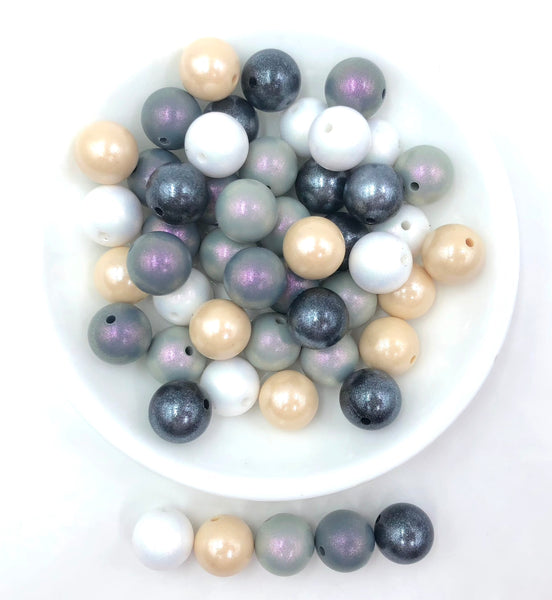 Neutral OPAL Silicone Bead Mix--White, Beige, Light Gray, Gray, Black ...
