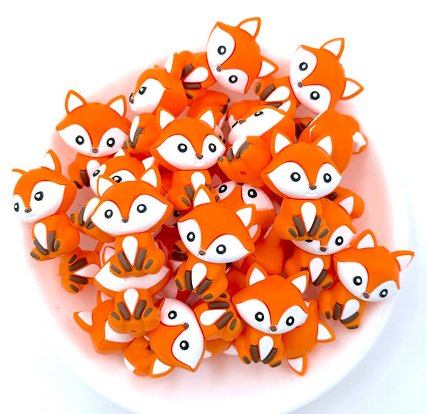 Fox 3D Silicone Focal Beads – USA Silicone Bead Supply Princess Bead Supply