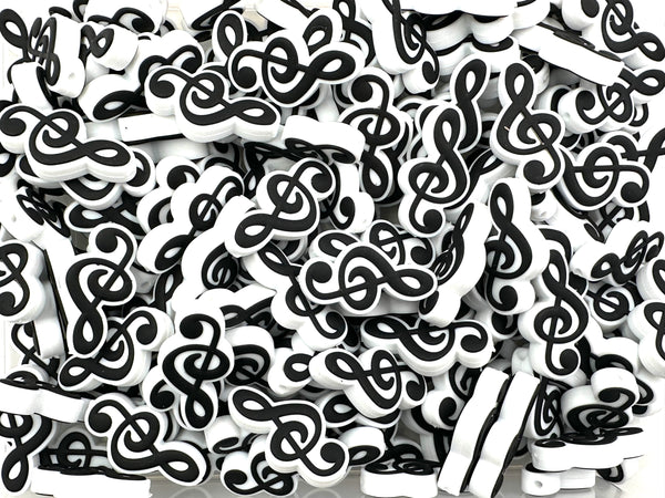 Treble Clef Music Note Silicone Focal Beads – USA Silicone Bead Supply ...