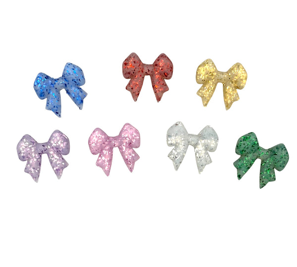 Gold Glitter Bow Silicone Focal Beads – USA Silicone Bead Supply ...