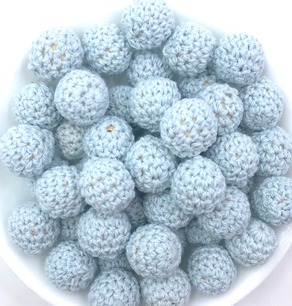 SALE--16mm Powder Blue Crochet Beads – USA Silicone Bead Supply ...