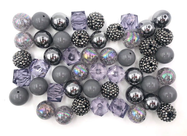 Gray Chunky Bead Mix – USA Silicone Bead Supply Princess Bead Supply