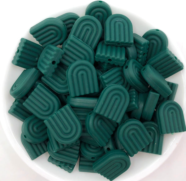 Dark Green Arch Rainbow Silicone Beads – USA Silicone Bead Supply ...