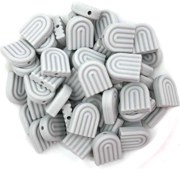 Light Gray Arch Rainbow Silicone Beads – USA Silicone Bead Supply ...