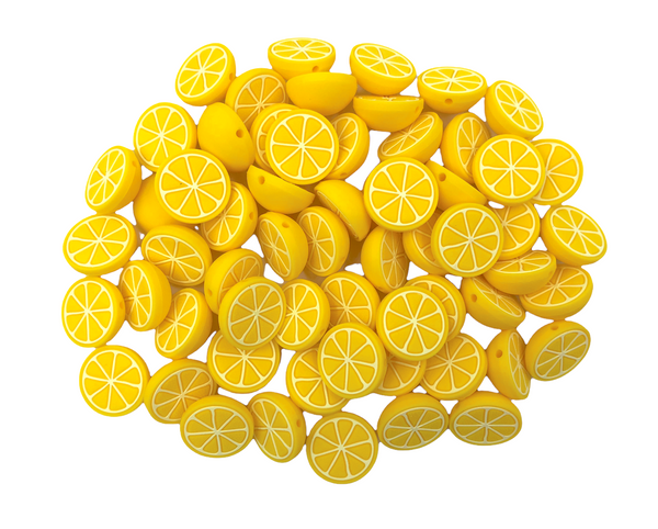 Lemon Slice Silicone Beads – USA Silicone Bead Supply Princess Bead Supply