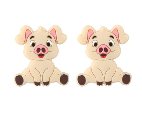 Beige Pig Silicone Beads – USA Silicone Bead Supply Princess Bead Supply