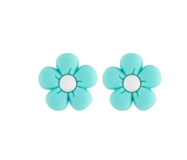 26mm Light Turquoise Cosmo Flower Beads – USA Silicone Bead Supply ...